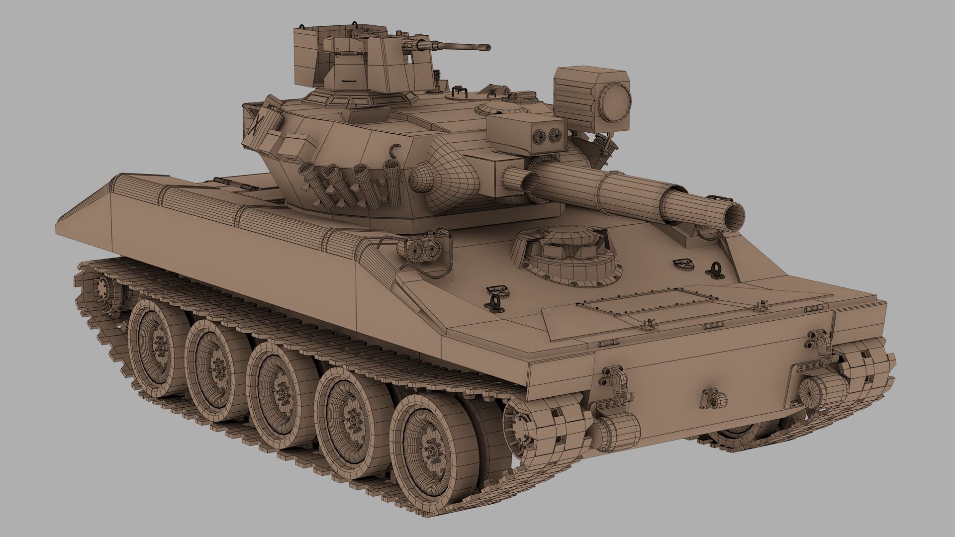 Sheridan Tank M551 3d Model