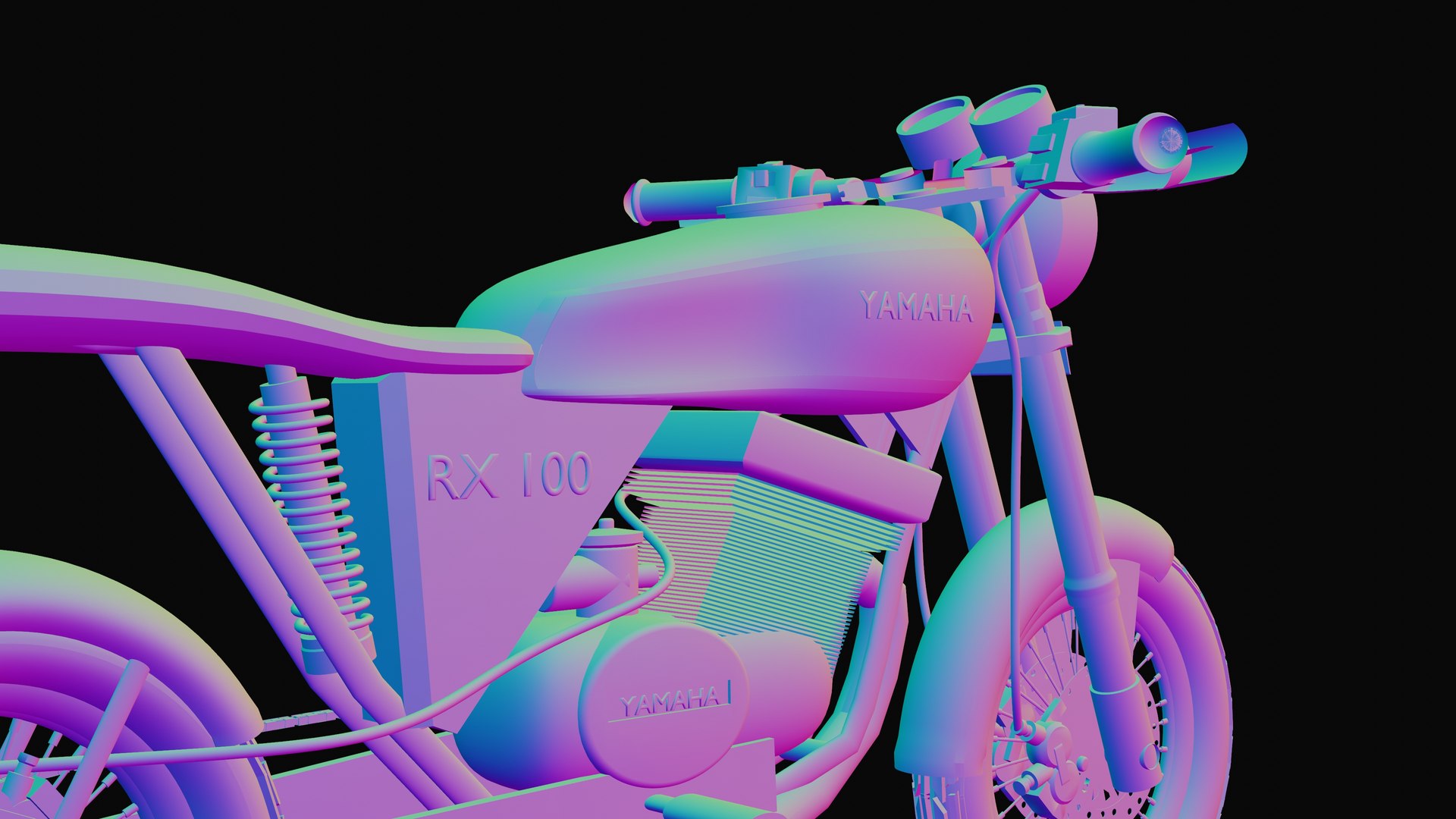 3D Rx 100 Motorcycle - TurboSquid 1620503