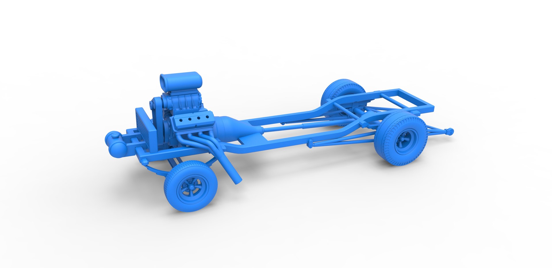 3D Diecast Chassis Of Gasser Scale 1 To 25 - TurboSquid 1968458