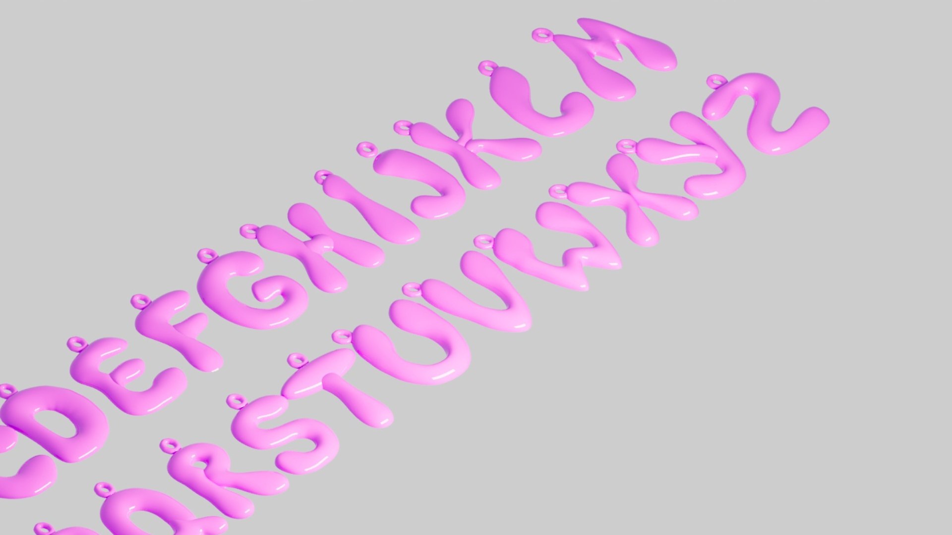3D Model BUBBLE LETTERS - TurboSquid 2404130