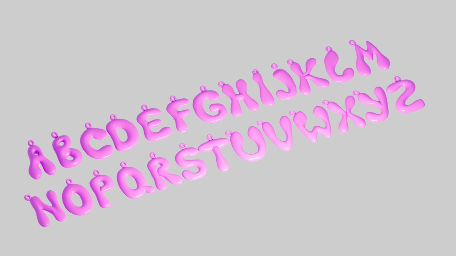 3D Model BUBBLE LETTERS - TurboSquid 2404130