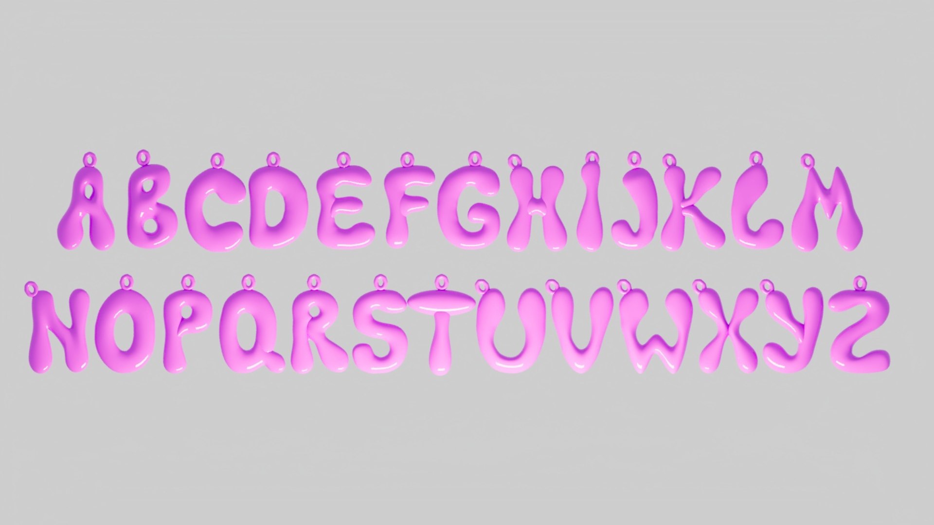 3D Model BUBBLE LETTERS - TurboSquid 2404130