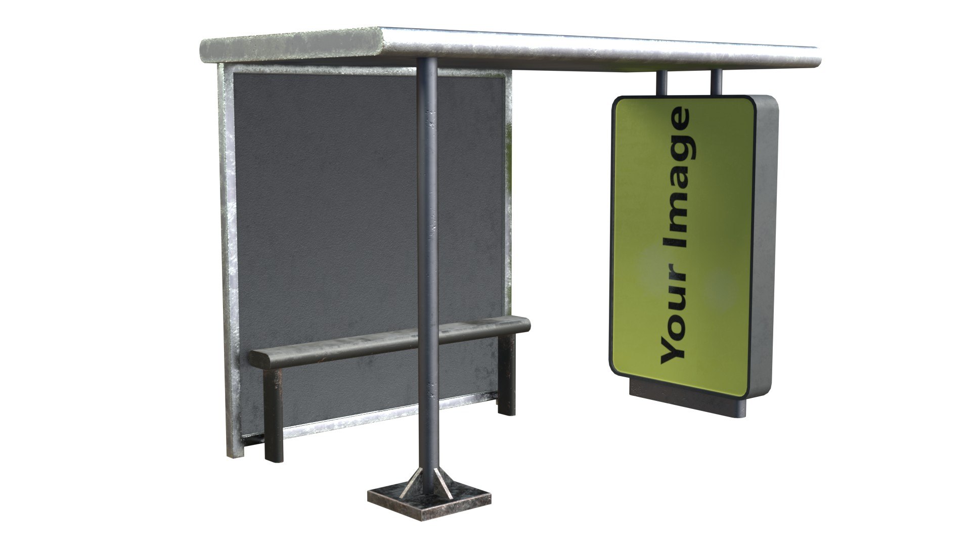 Small Bus Stop Shelter 3D Model - TurboSquid 1939884