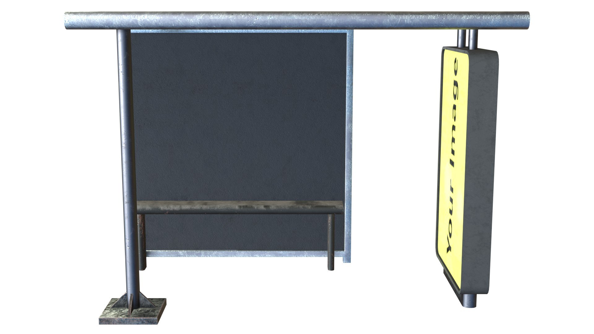 Small Bus Stop Shelter 3D Model - TurboSquid 1939884