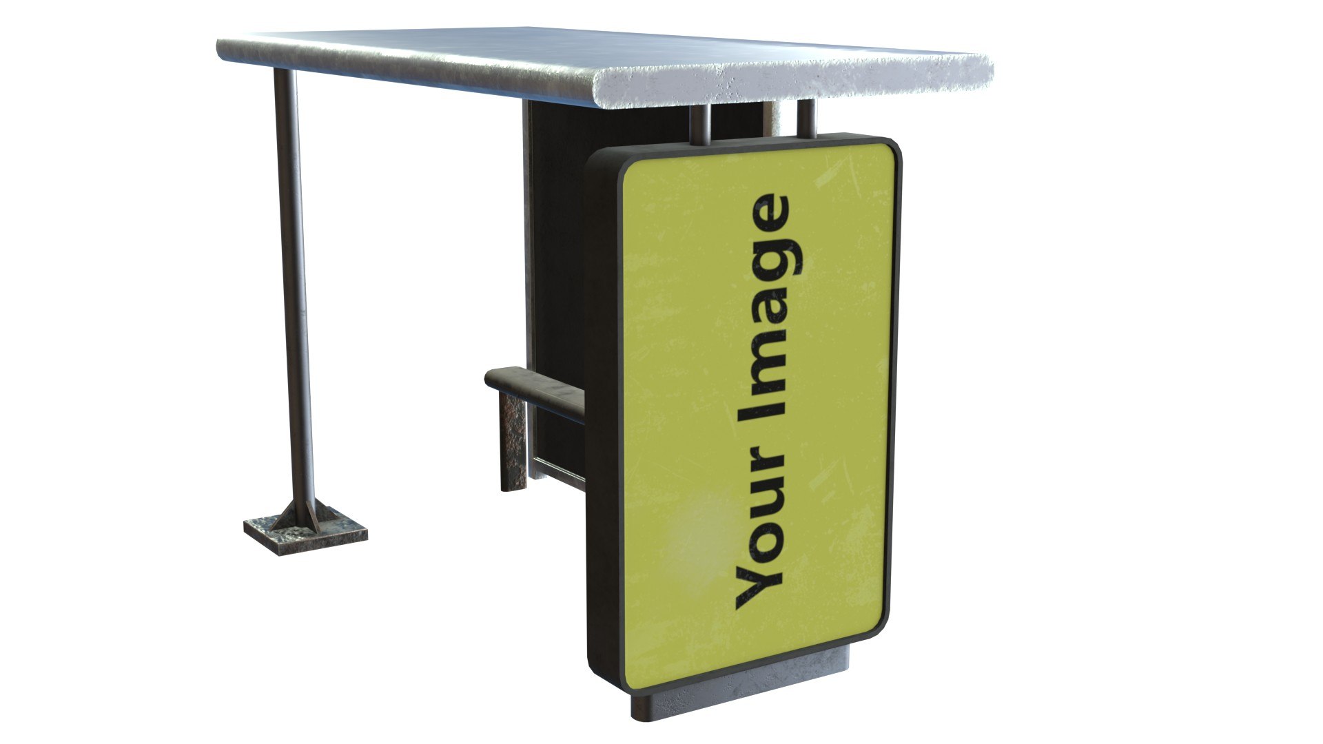 Small Bus Stop Shelter 3D Model - TurboSquid 1939884