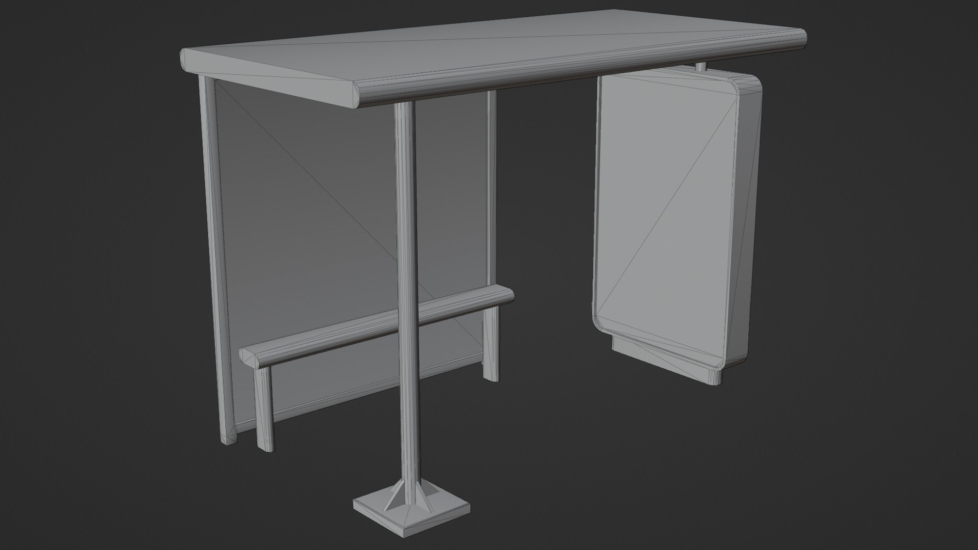 Small Bus Stop Shelter 3D Model - TurboSquid 1939884