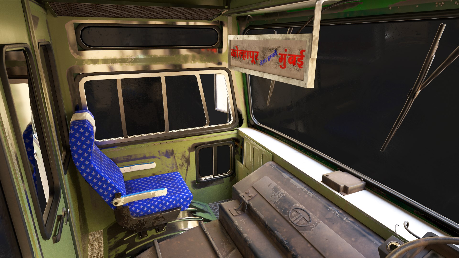 3D Model Indian ST Bus V1 Red Black Used - TurboSquid 2286408