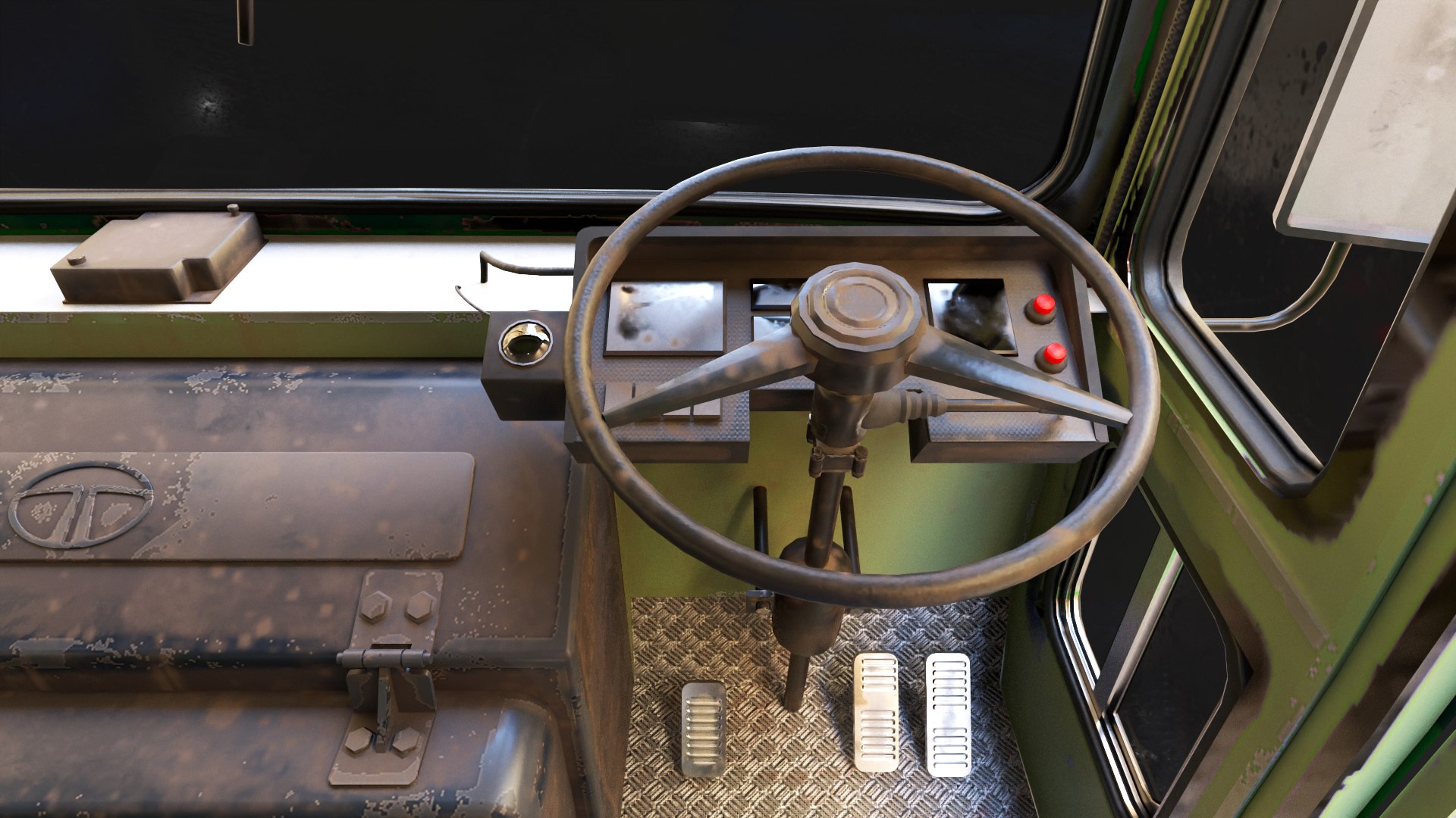 3D Model Indian ST Bus V1 Red Black Used - TurboSquid 2286408