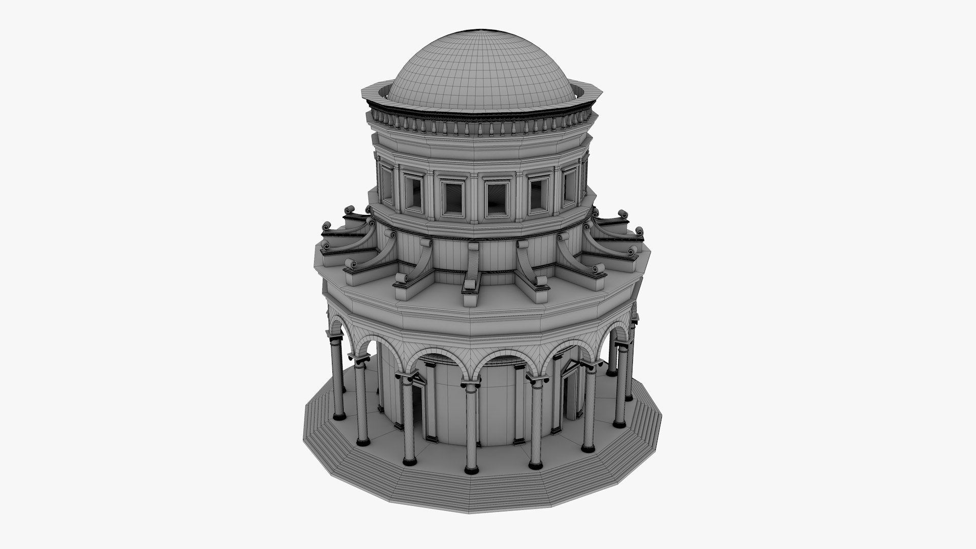 Italian Renaissance Temple 3D - TurboSquid 1877138