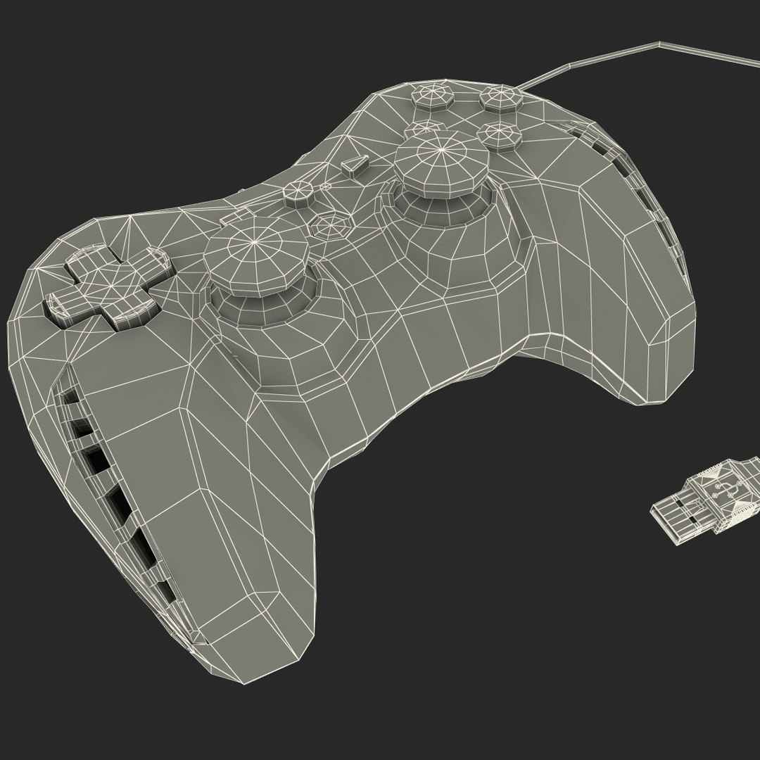 3d Model Joystick Logitech Black