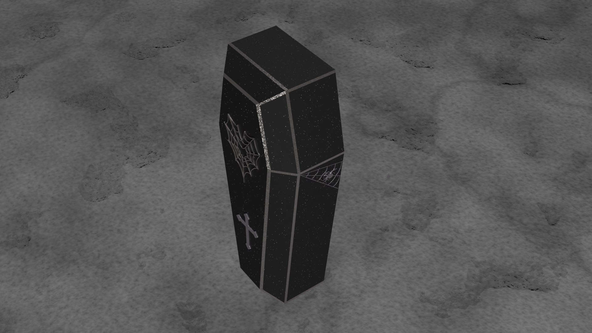 3D Stylish Vampire Coffin Model - TurboSquid 1968015