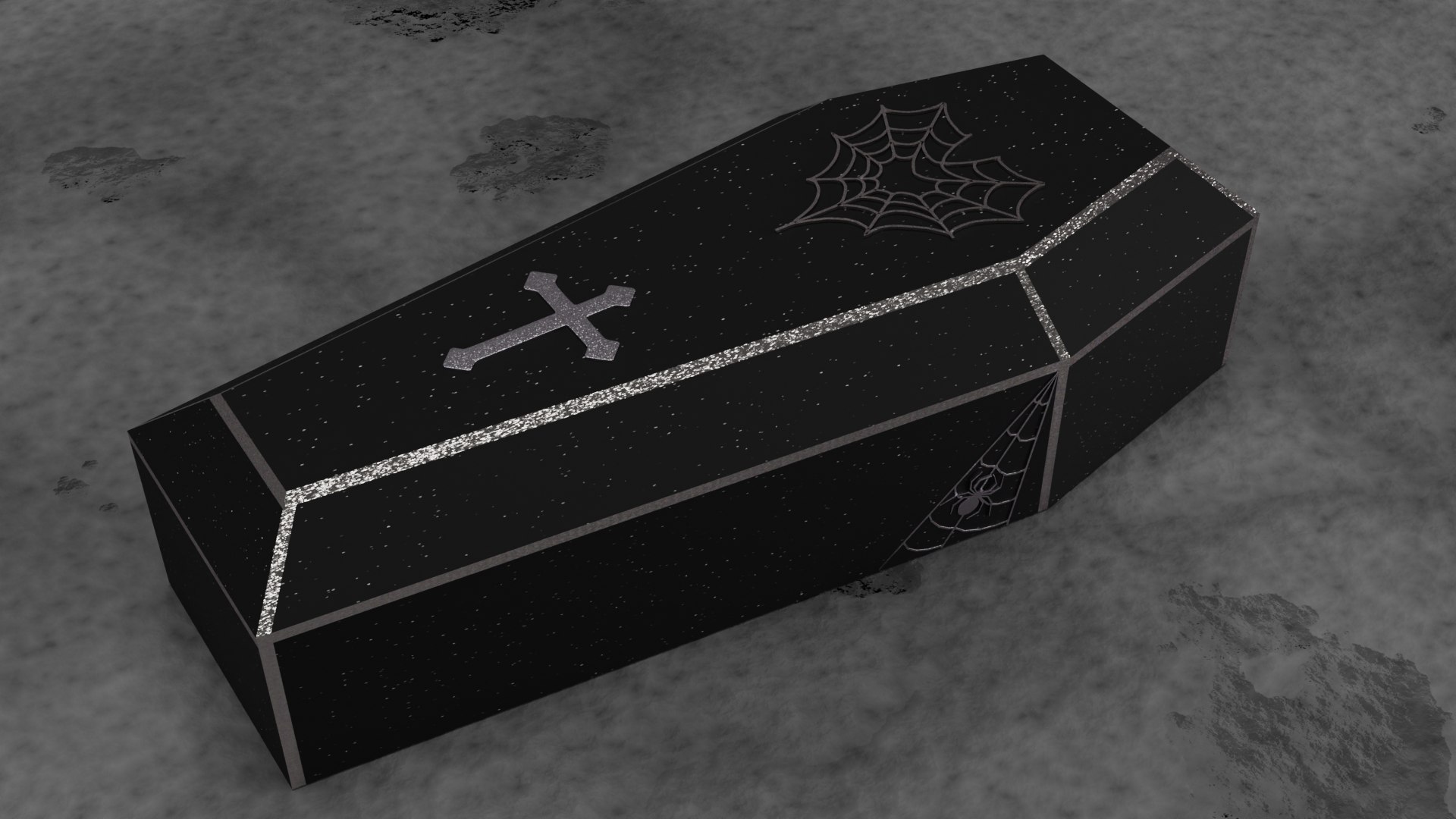 3D Stylish Vampire Coffin Model - TurboSquid 1968015