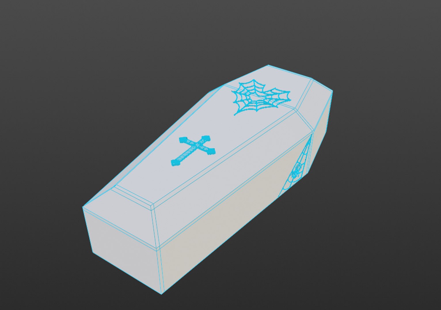 3D Stylish Vampire Coffin Model - TurboSquid 1968015