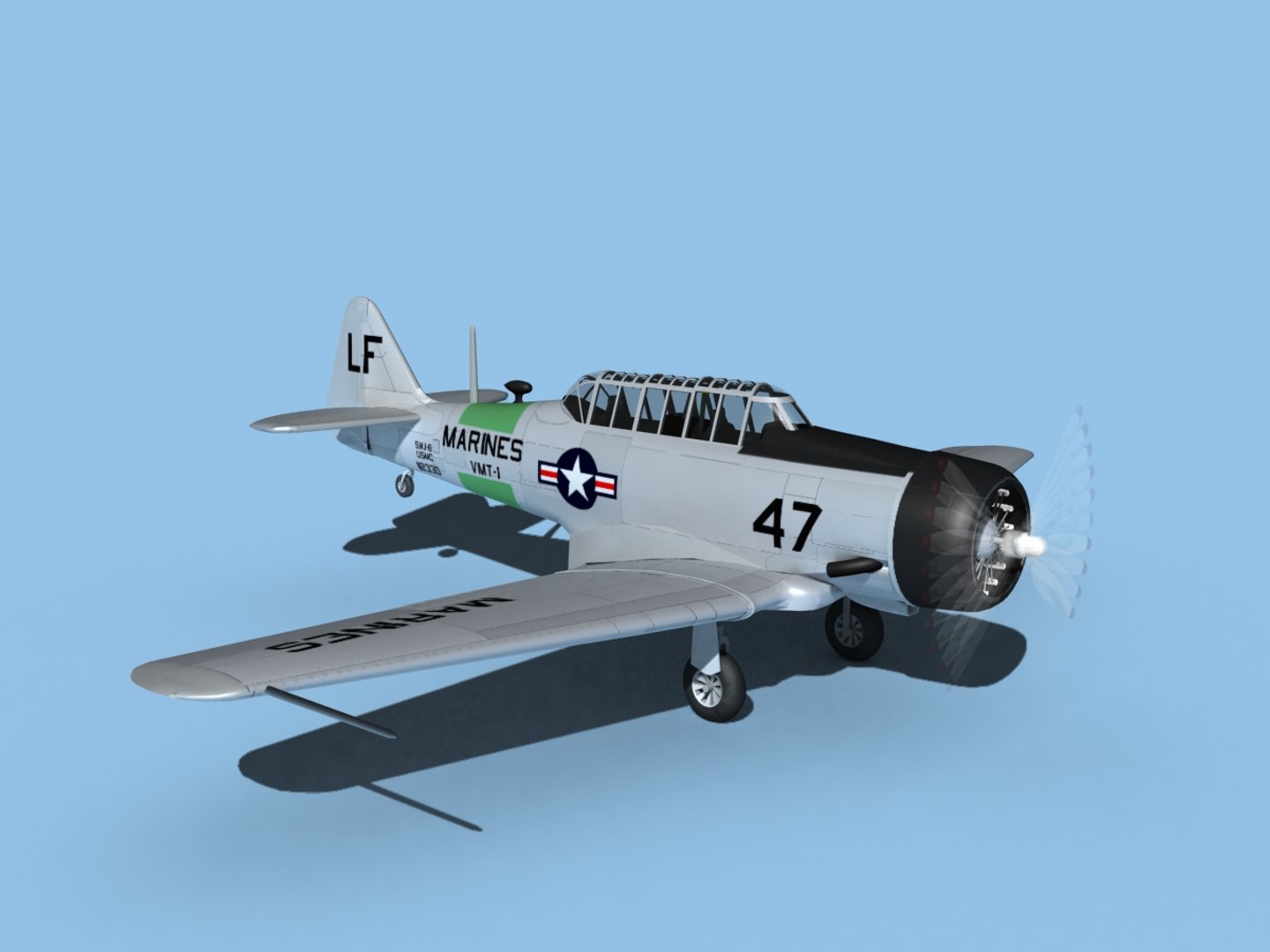 Snj Harvard North American 3D Model - TurboSquid 1489617