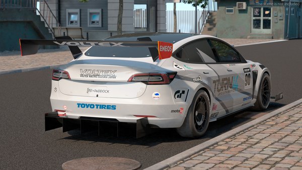 Tesla Model 3 Race Car 심플한 인테리어 3D 모델 - TurboSquid 2157061