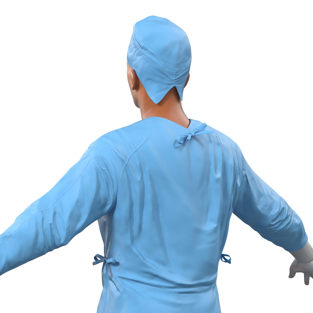 3d male surgeon mediterranean rigged