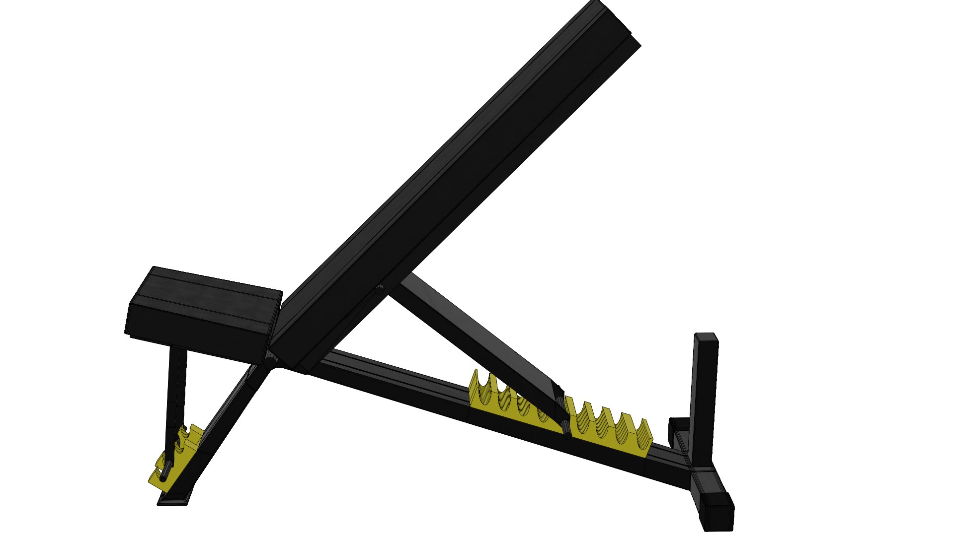 45 Gym Fitness Workout Bench Lowpoly 3d Low-poly 3D Model 3D Model ...
