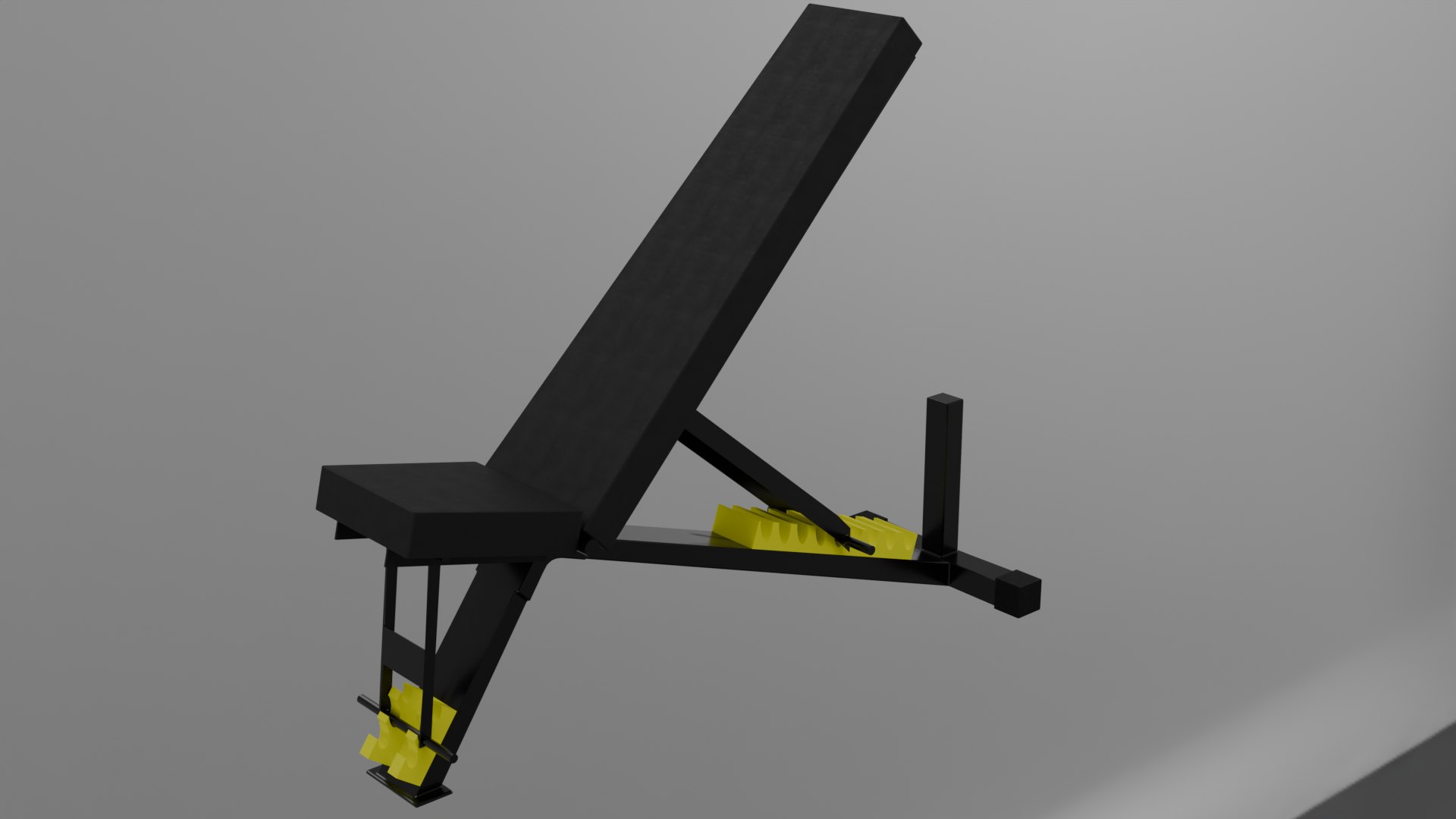 45 Gym Fitness Workout Bench Lowpoly 3d Low-poly 3D Model 3D Model ...