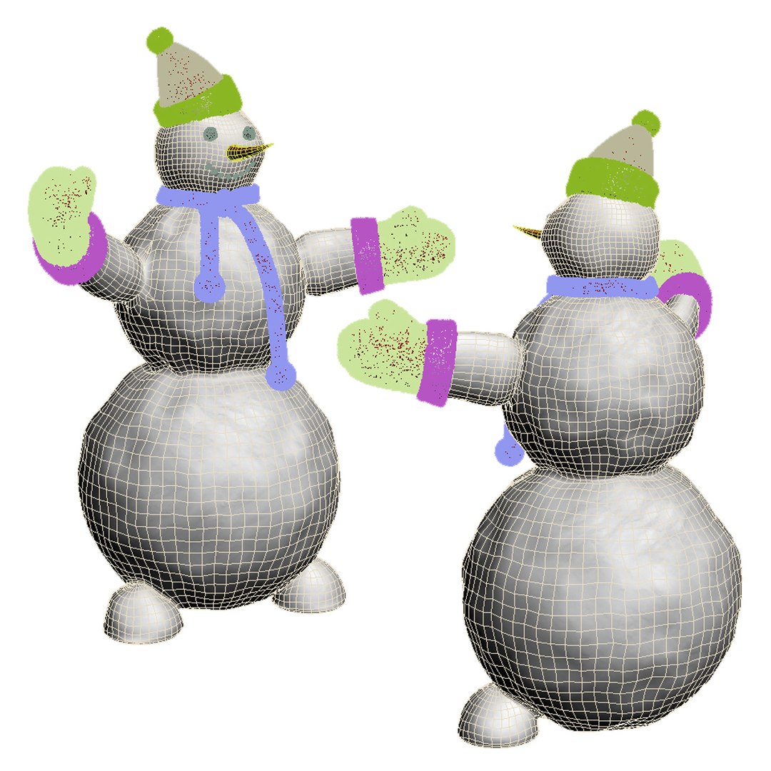 maya snowman snow
