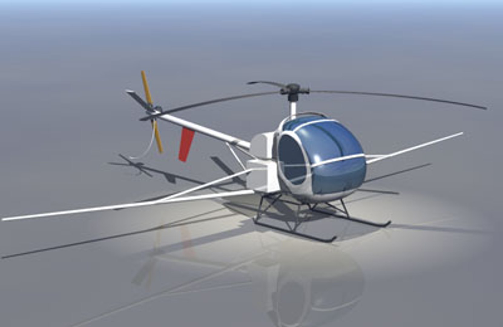 Schweizer 300c Helicopter 3d Obj