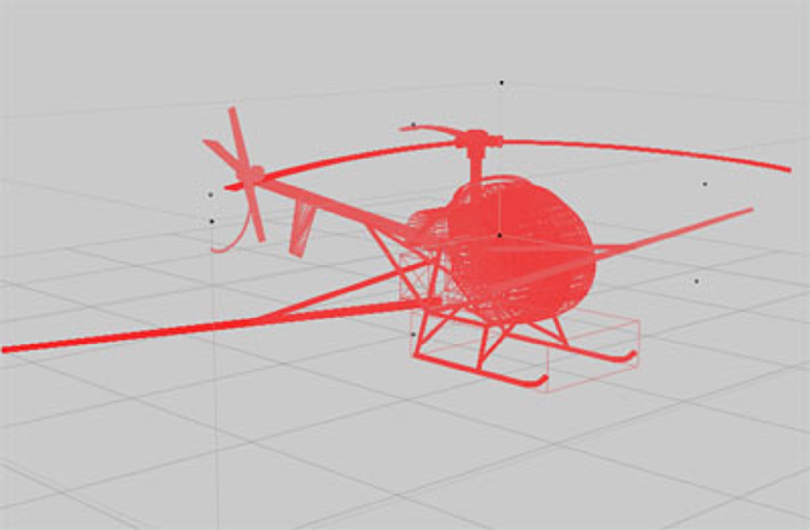 Schweizer 300c Helicopter 3d Obj