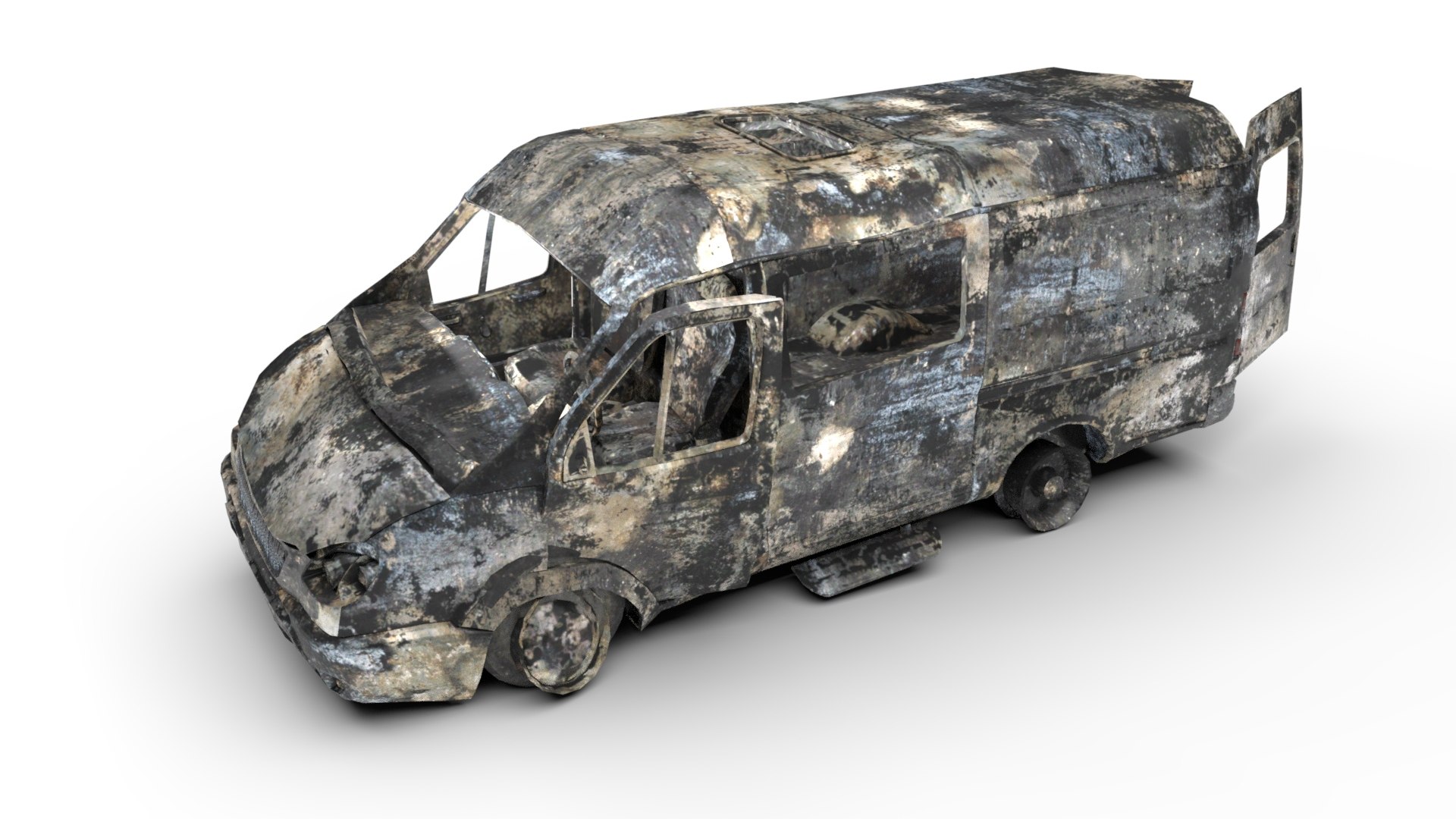 3D Abandoned Cars Destroyed Vehicles Pack A4 3D Model - TurboSquid 1834845