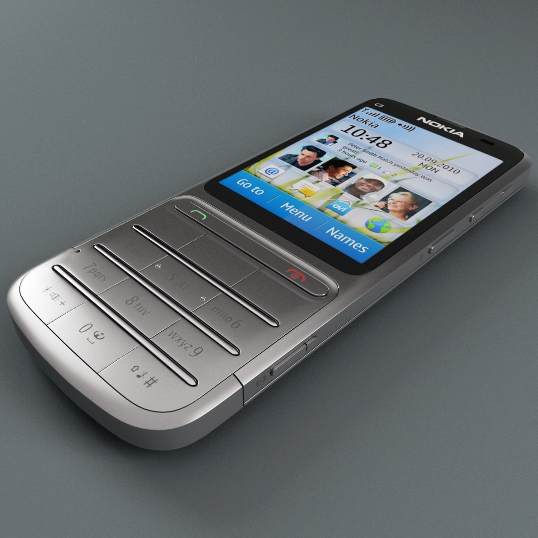 3d cellphones set modelled model