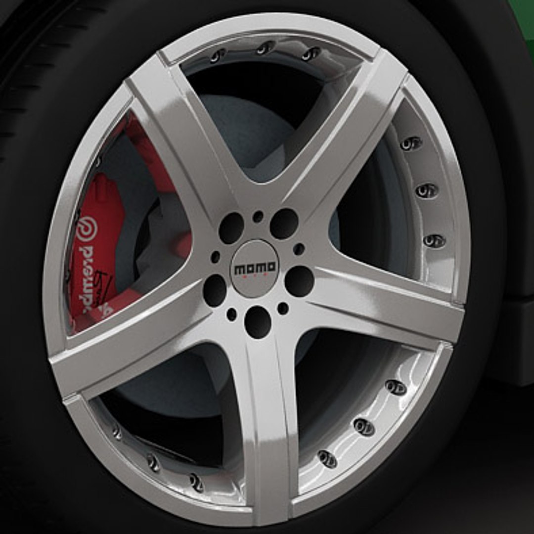 momo gtr rim tire 3d model