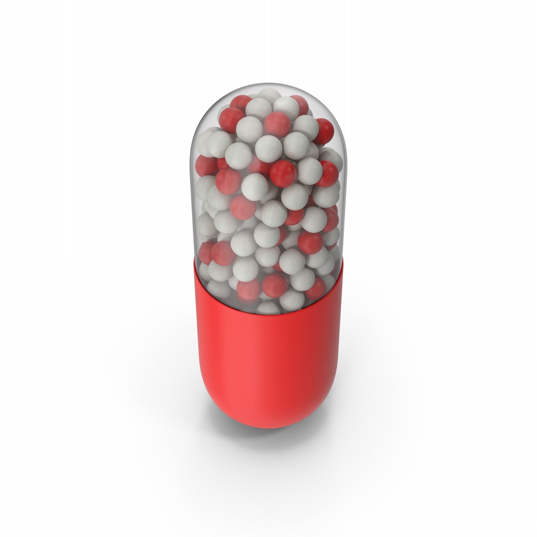 3D Red Pill Capsule Model - TurboSquid 1940497
