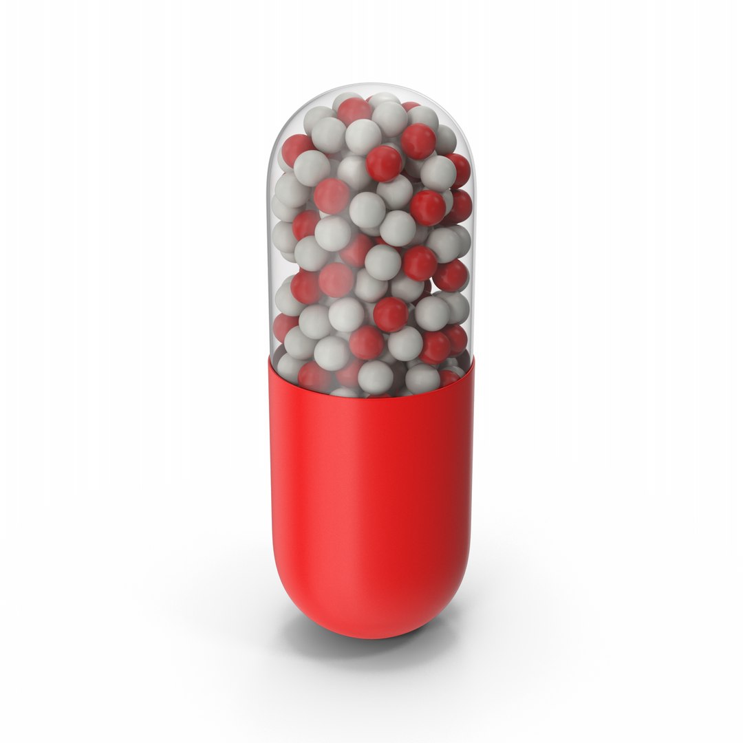 3D Red Pill Capsule Model - TurboSquid 1940497