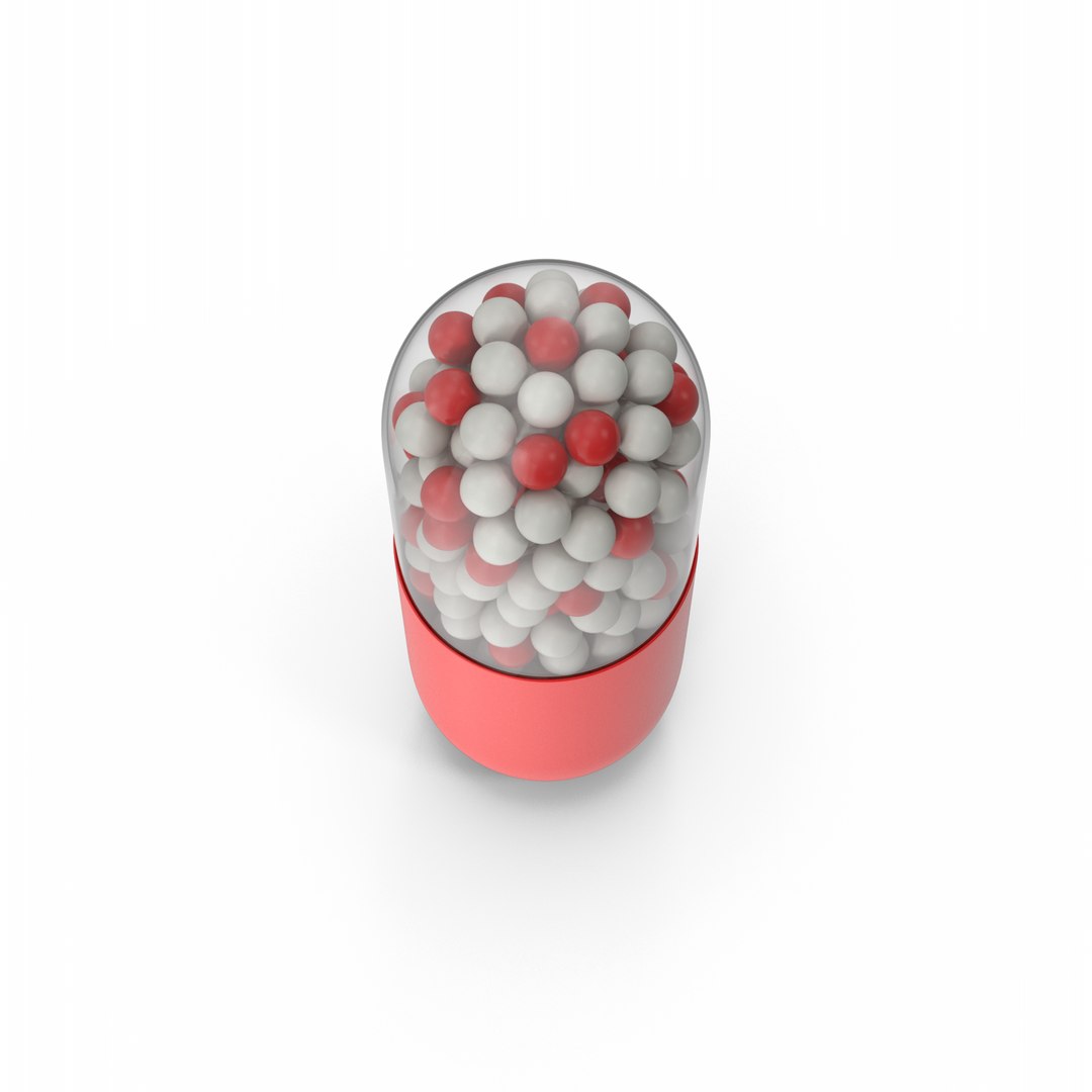 3D Red Pill Capsule Model - TurboSquid 1940497