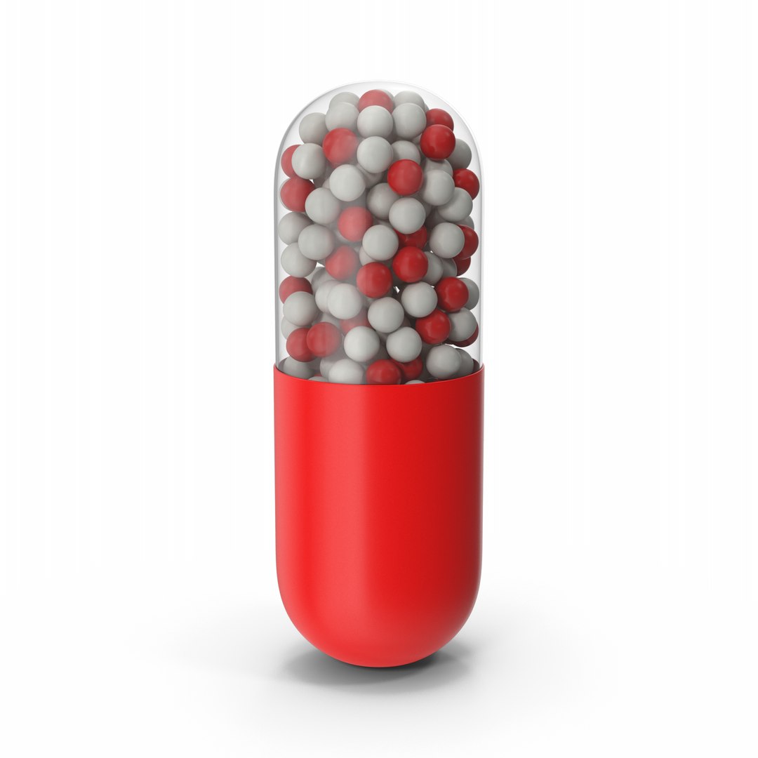 3D Red Pill Capsule Model - TurboSquid 1940497