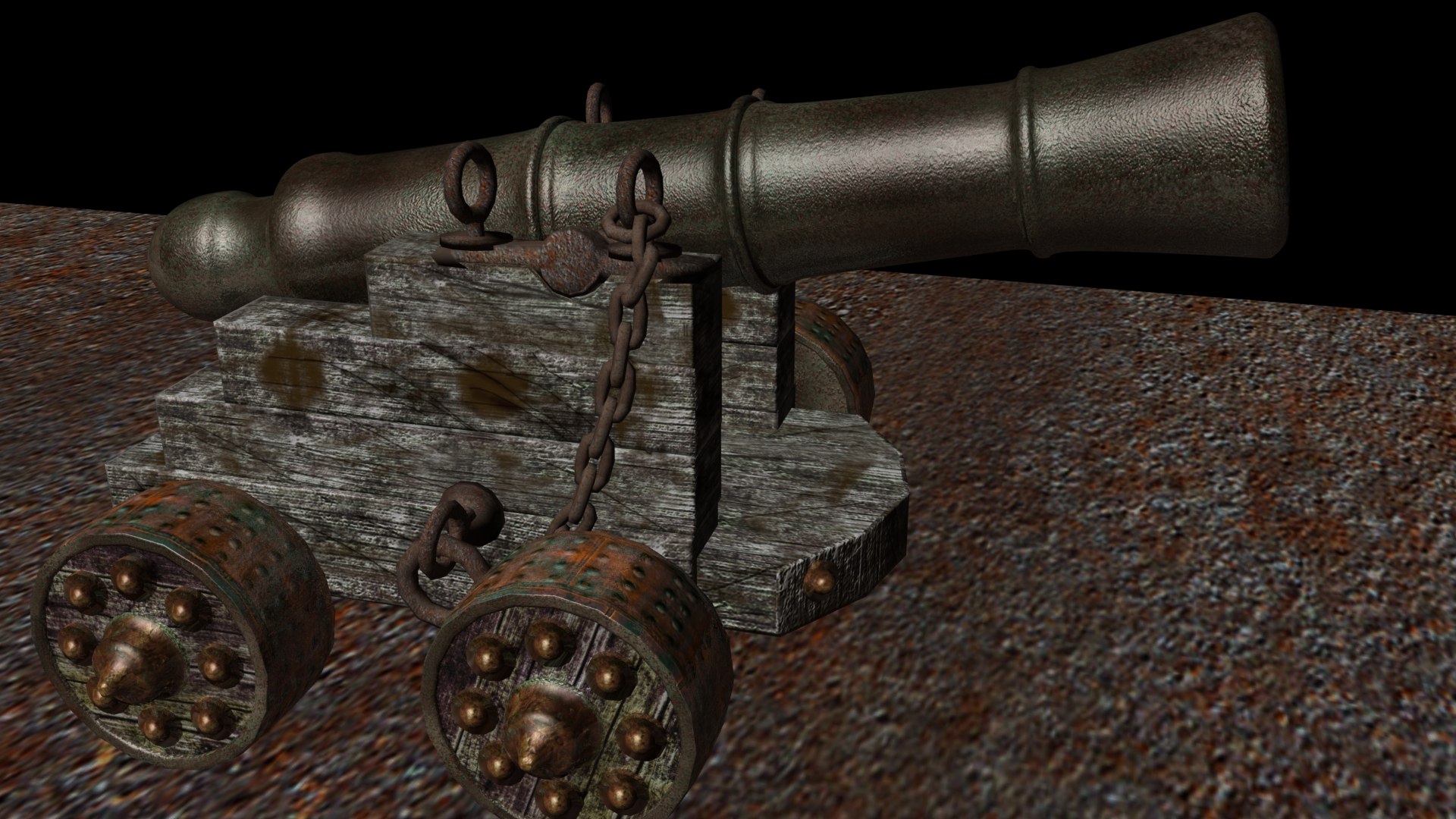 Pirate Cannon 3d Model
