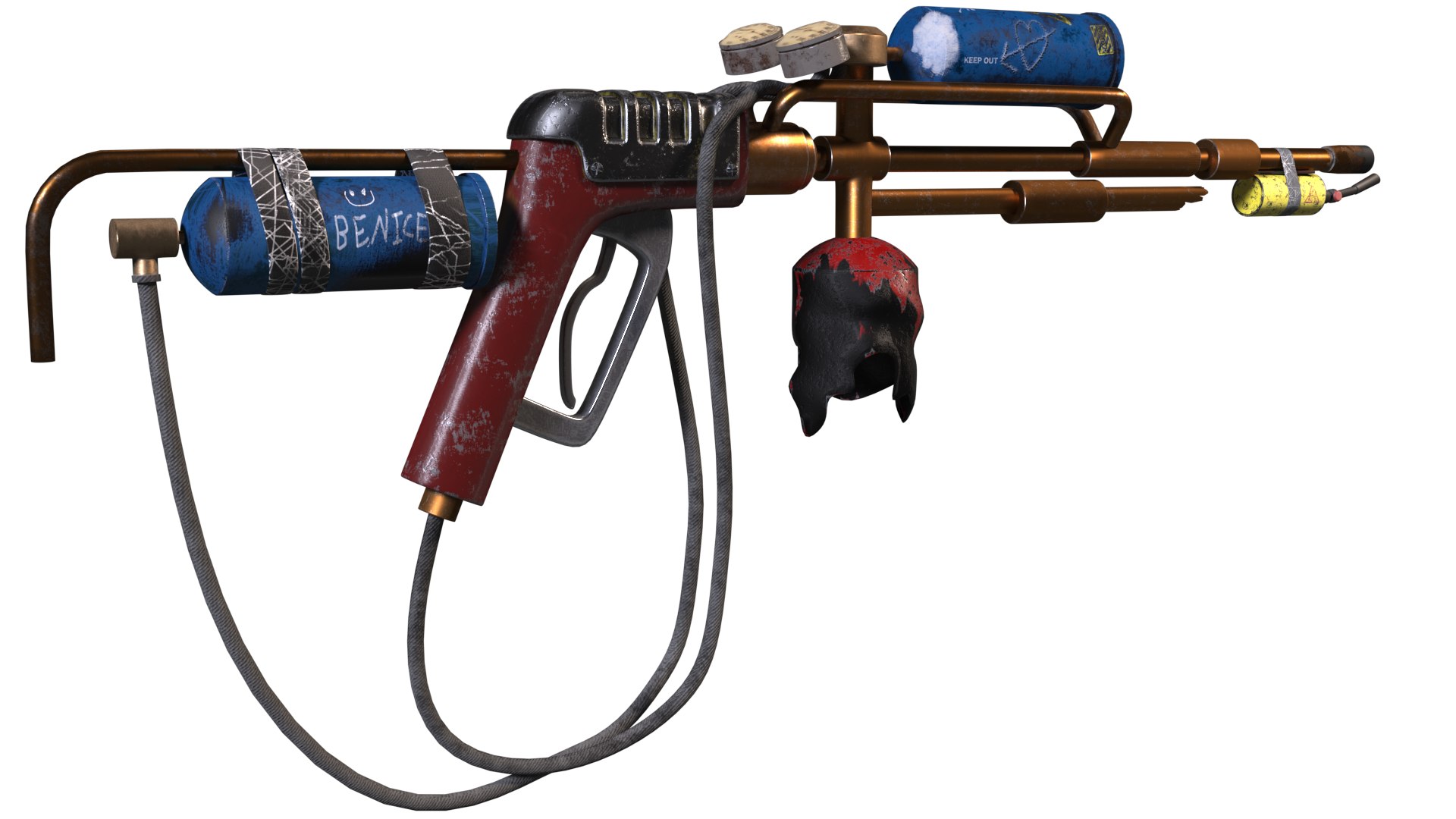 Flamethrower Flame 3D Model - TurboSquid 1203769