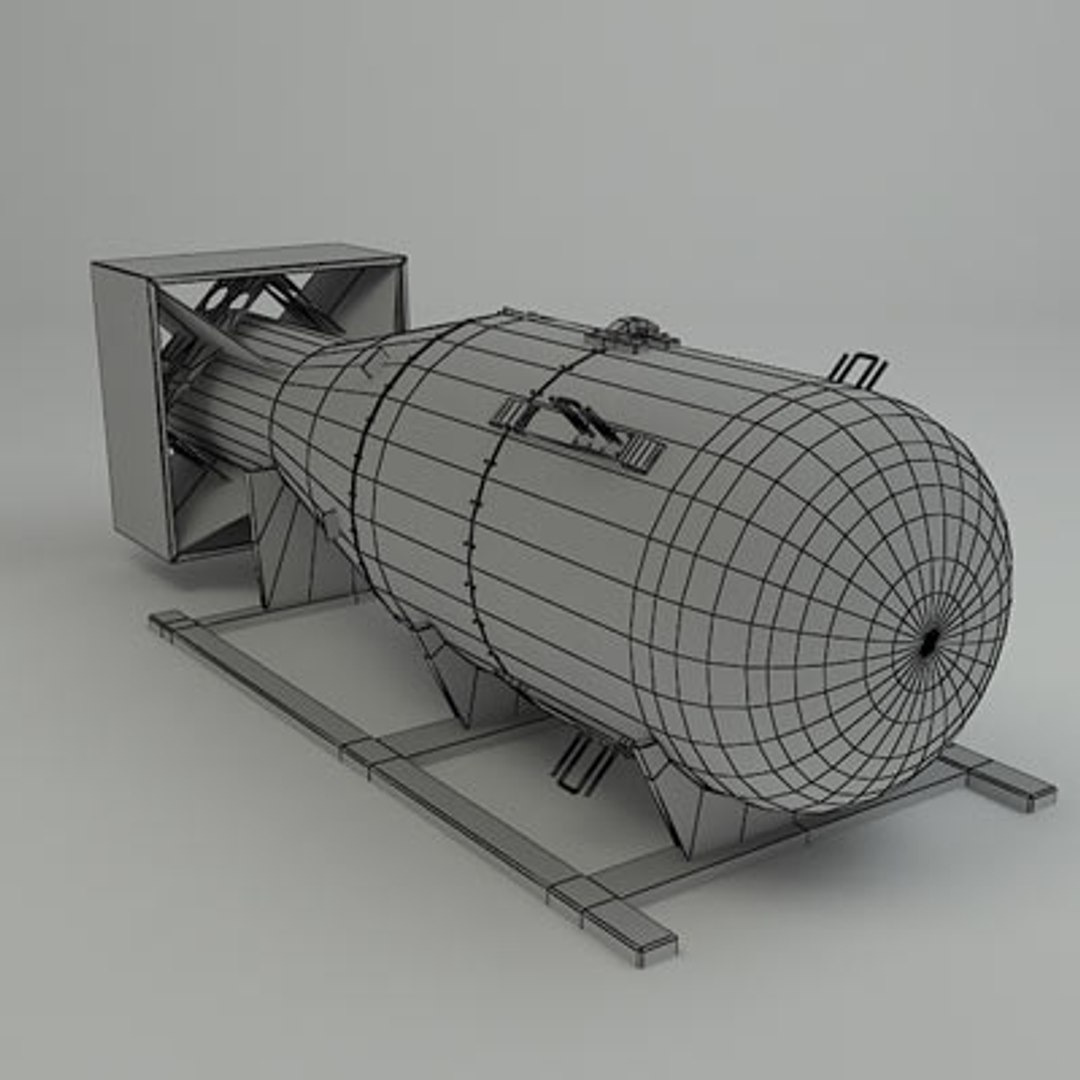 20th Century Atomic Bomb 3d Model