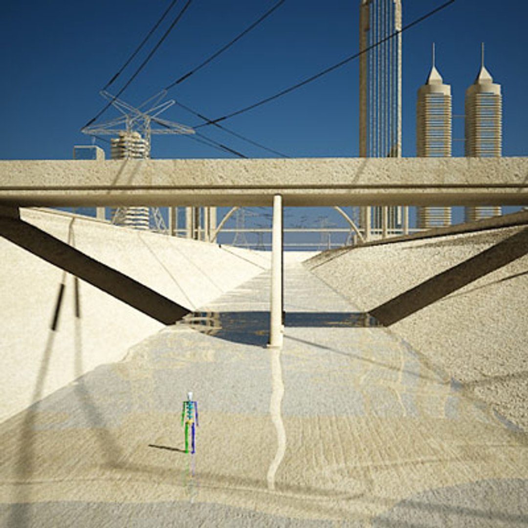 3d flood control channel