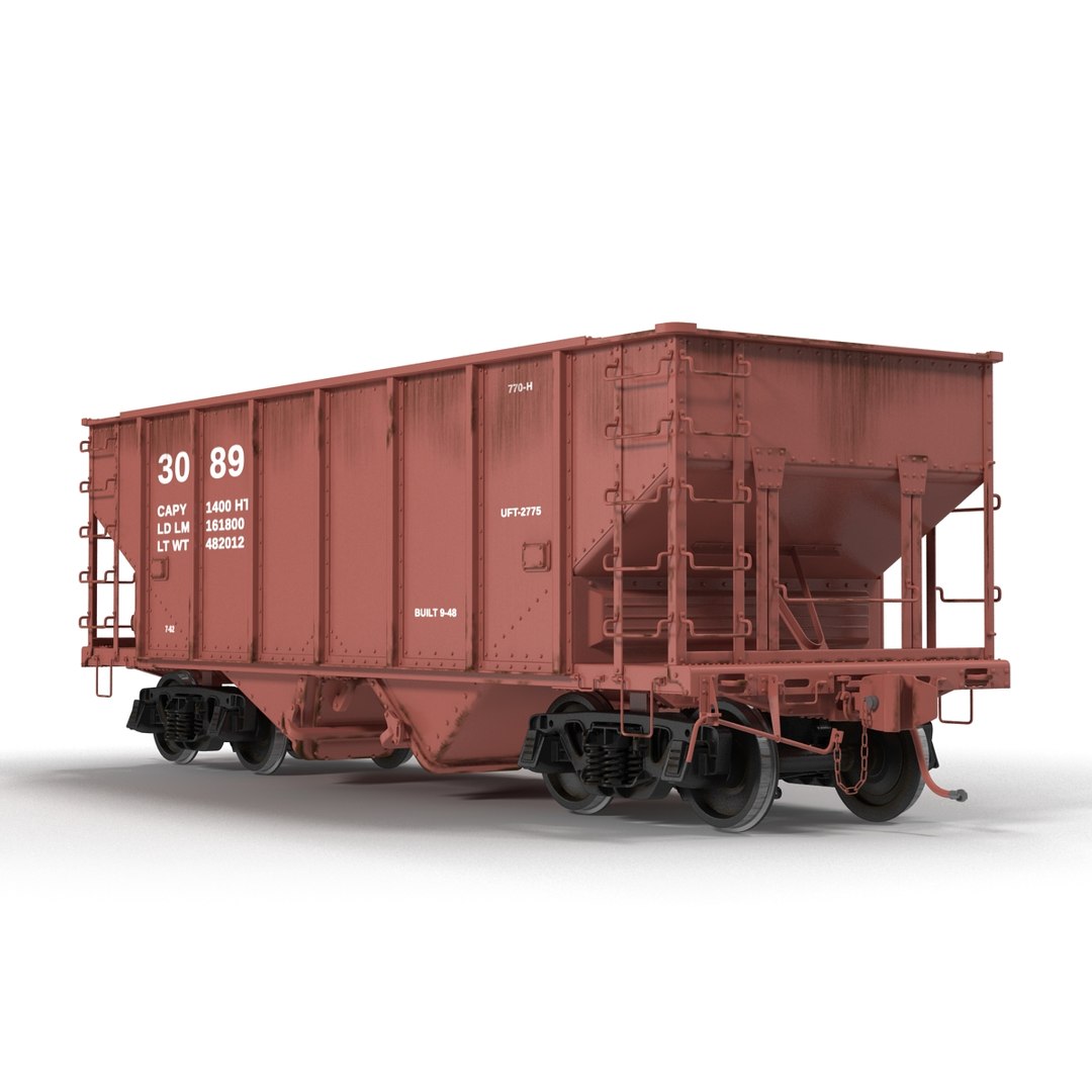 3d model hopper car generic