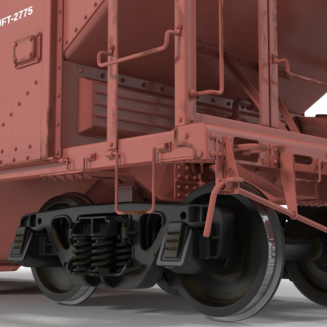 3d model hopper car generic