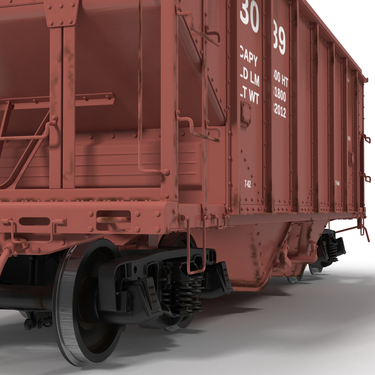 3d model hopper car generic