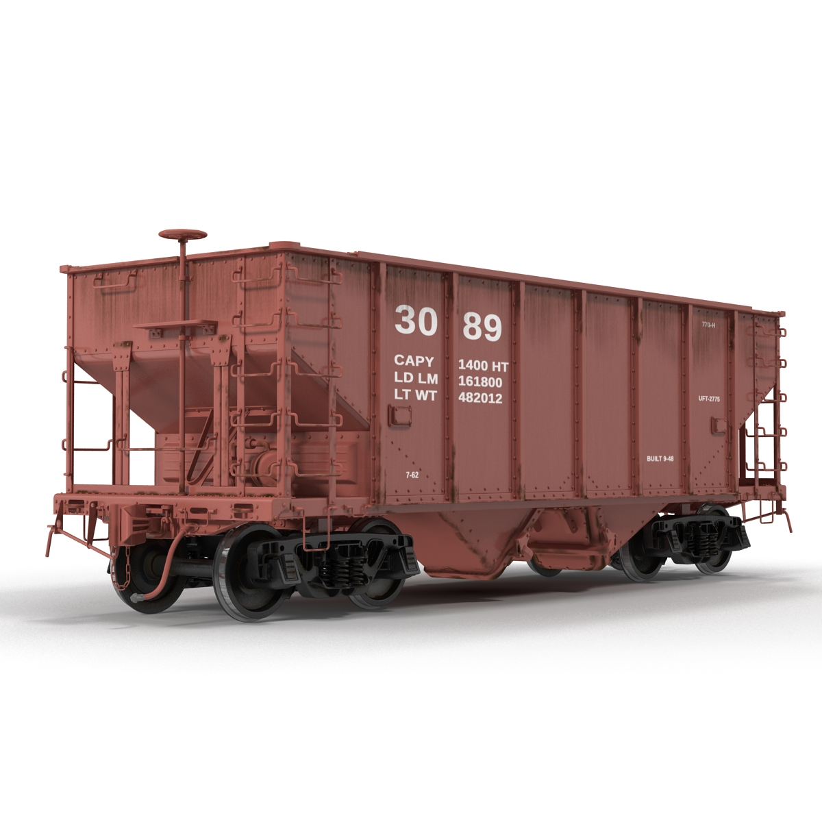 3d model hopper car generic