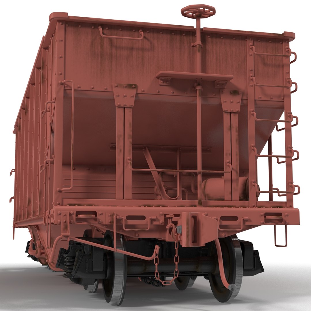 3d model hopper car generic