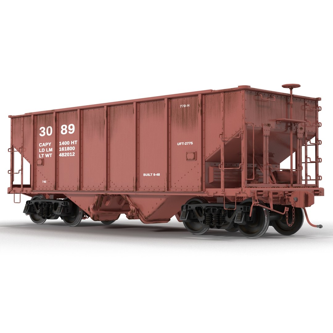 3d model hopper car generic