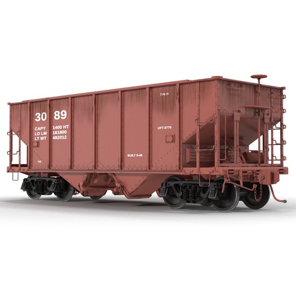3d model hopper car generic