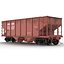 3d Model Hopper Car Generic