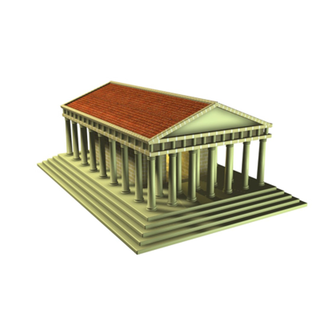 3d typical roman temple