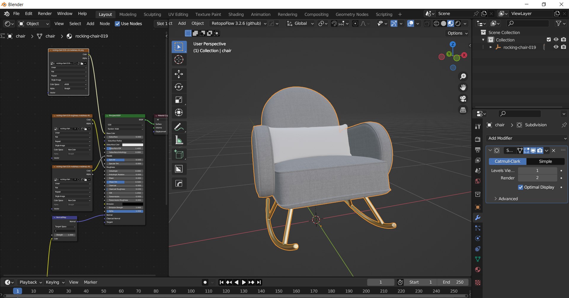 Rockign Chair 15 3D - TurboSquid 2111467