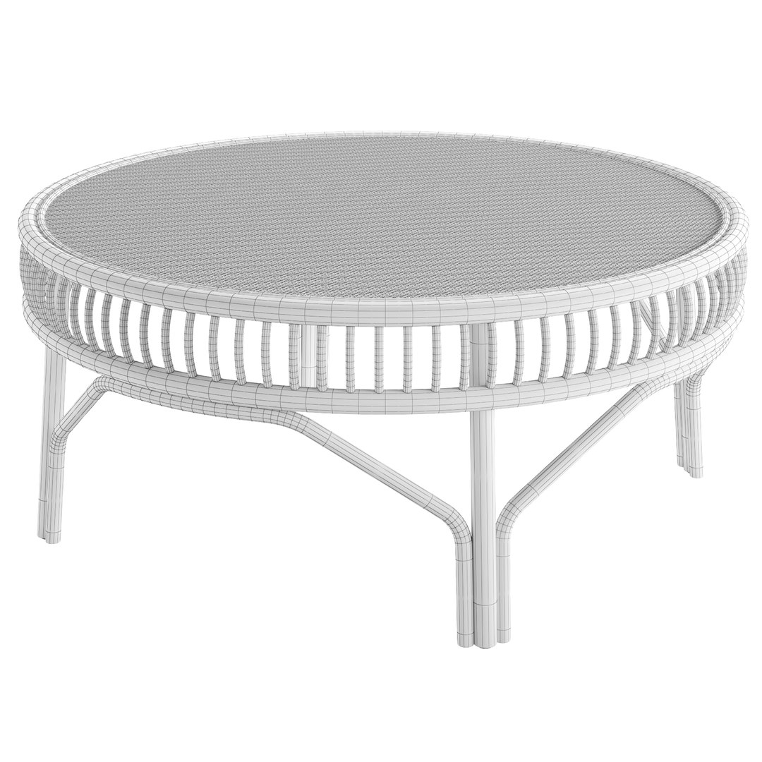 3D Zita Rattan Coffee Table - TurboSquid 1899706