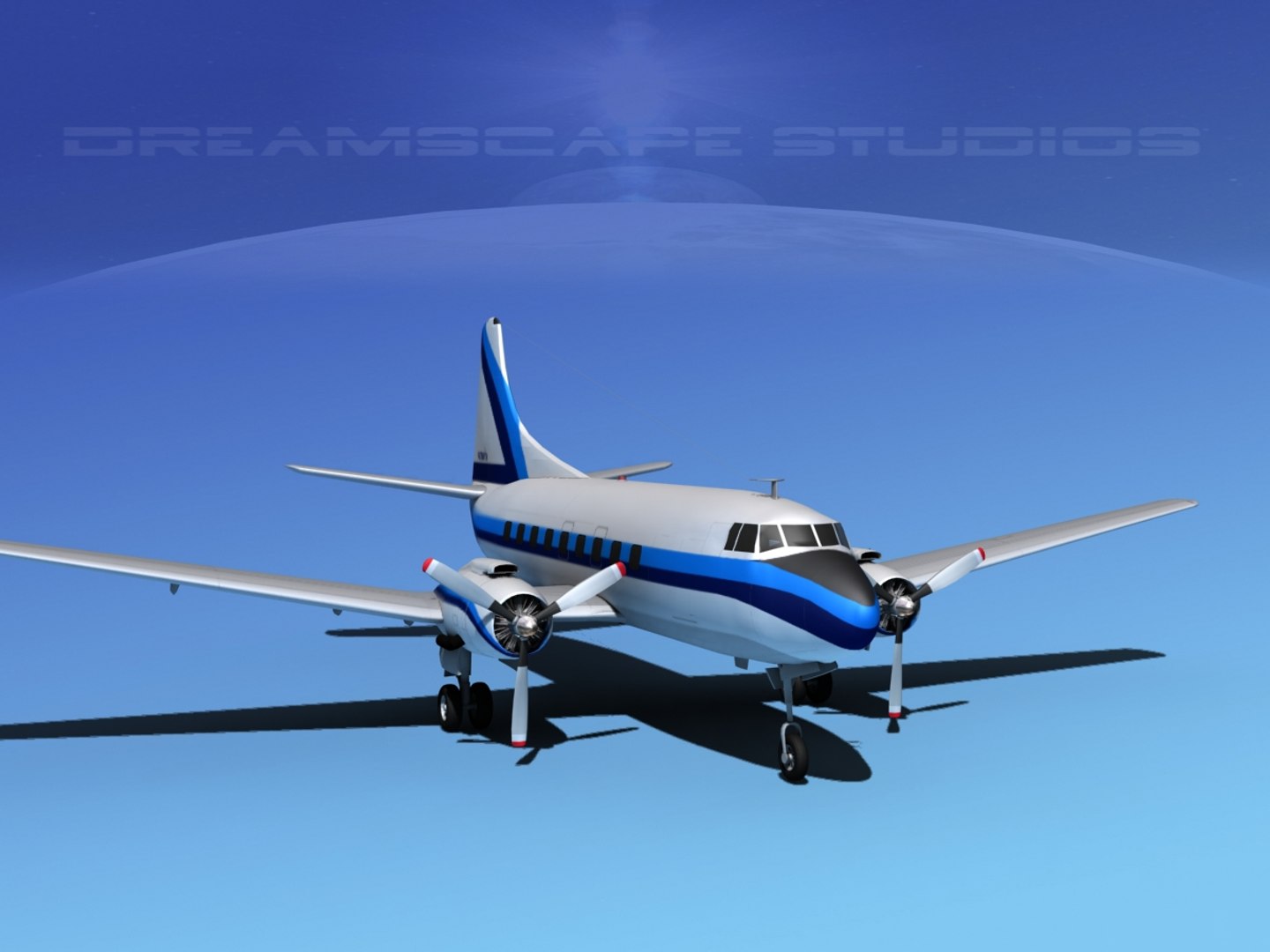propellers martin 202 executive 3d model