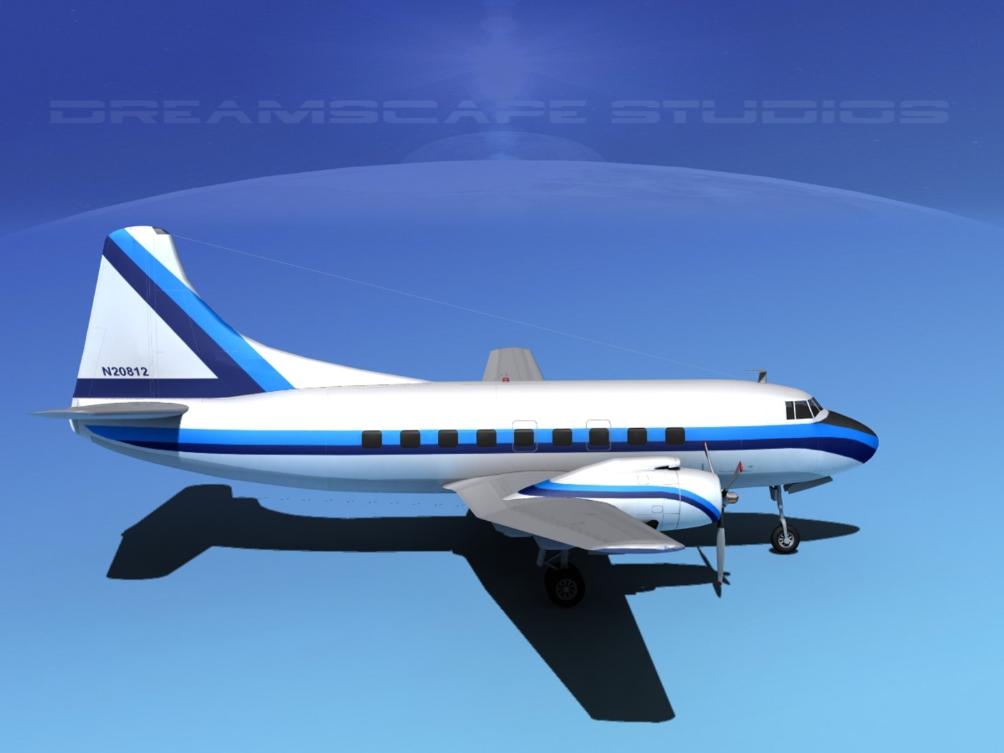 propellers martin 202 executive 3d model