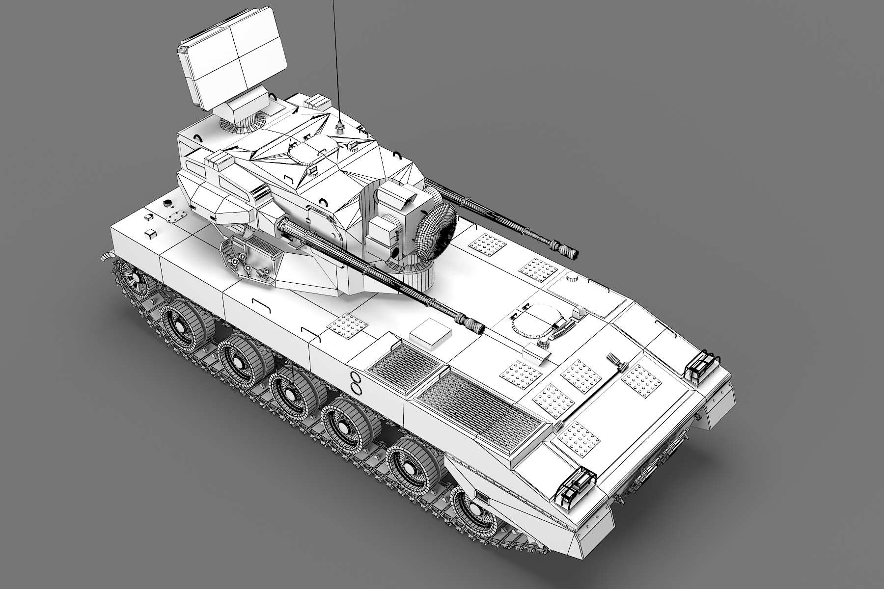 modelo 3d Chino PGZ-07 Twin 35mm con orugas SPAAG - TurboSquid 1234086